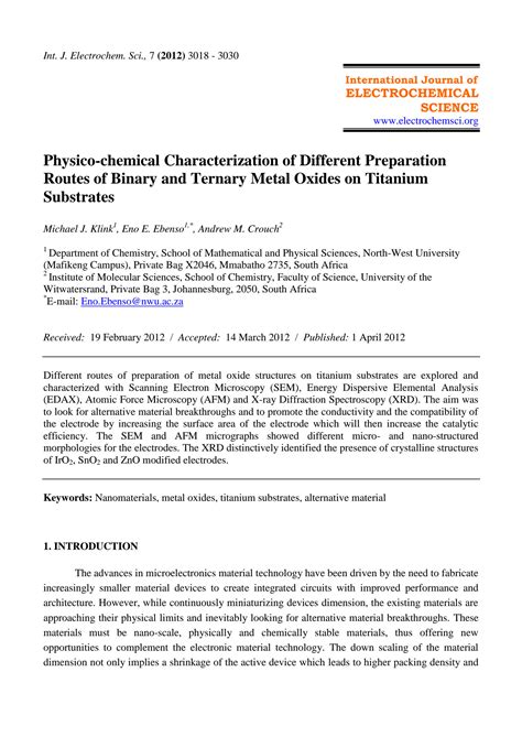 Solution Physico Chemical Characterization Of Different Preparation