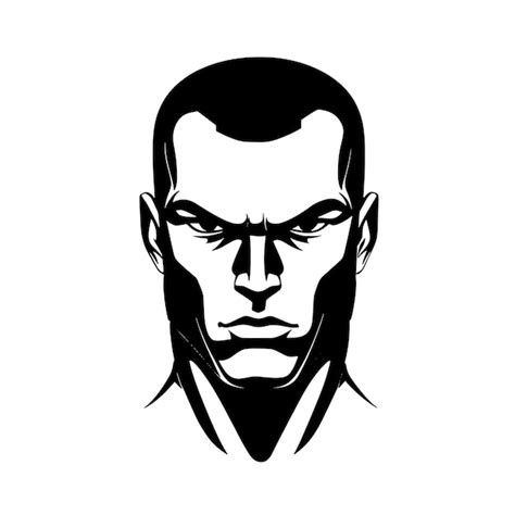 Un Dibujo De Un Hombre Con Una Cara Que Dice La Palabra Vector