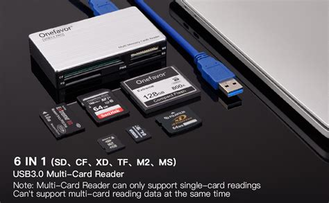 Onefavor SD Kartenleser USB 3 0 Kartenleser 6 In 1 Multi USB 3 0