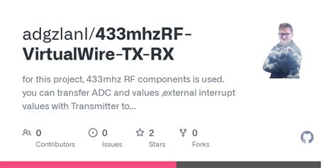 Github Adgzlanl433mhzrf Virtualwire Tx Rx For This Project 433mhz