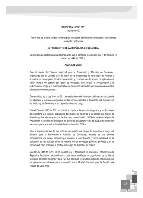 Normatividad Del Sistema Nacional De Gestión Del Riesgo De Desastres