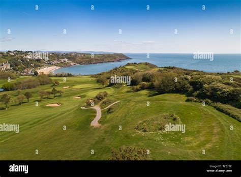 An Aerial View Of Langland Bay Golf Club On The Gower Peninsula