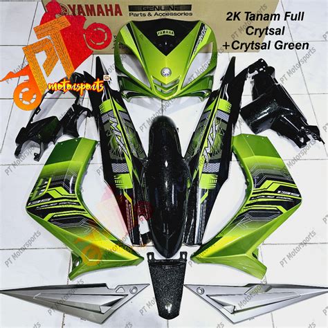 Yamaha Lc 135 V1 Cover Set Green Black Jupiter Mx Vietnam 12 Hly
