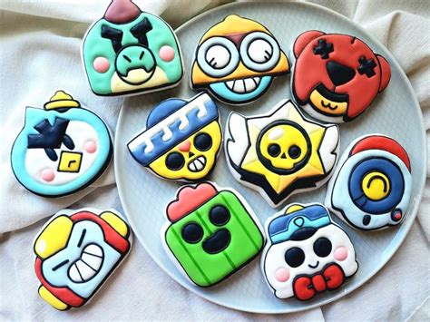 Brawl Stars Cookie Star Birthday Party Star Cookies Decorated Star