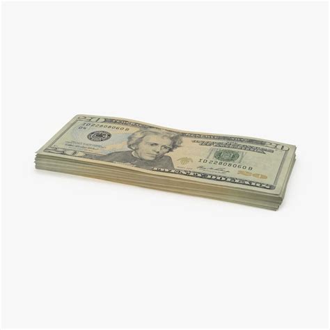 Us 50 Dollar Bill Stack 3d Model 29 Free3d 53 Off
