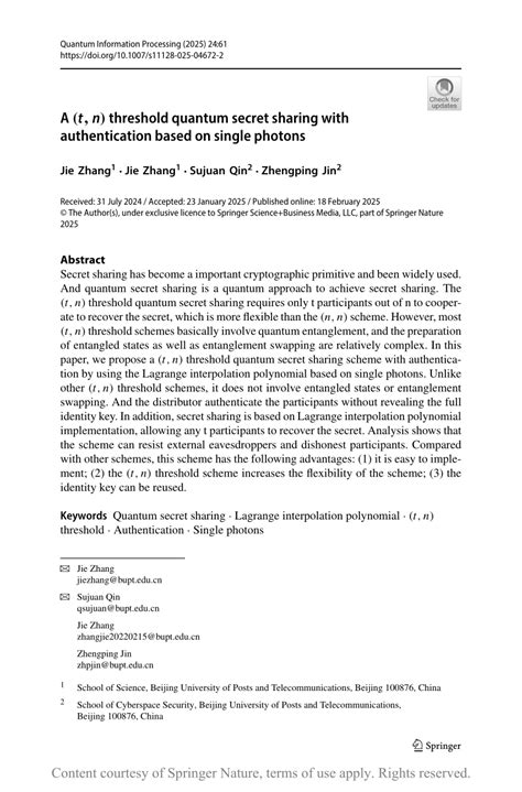 A T N Threshold Quantum Secret Sharing With Authentication Based On