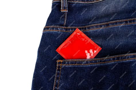 Premium Photo Condom Jeans Sexual Protection Man