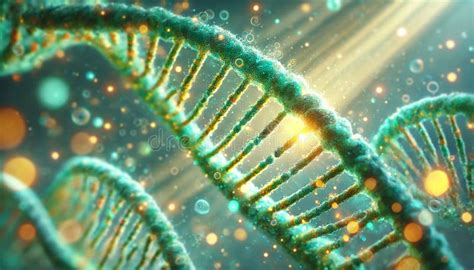 Dna Molecule Showcasing Its Double Helix Structure With Detailed Base Pairs Twisting Strands