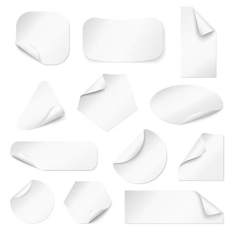 Premium Vector Curled Corners Stickers Paper Curved Edge Store Goods