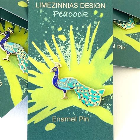 Peacock Enamel Pin Lapel Pin Brooch Pin Bird Etsy