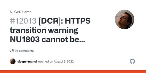 Dcr Transition Warning Nu1803 Cannot Be Suppressed · Issue