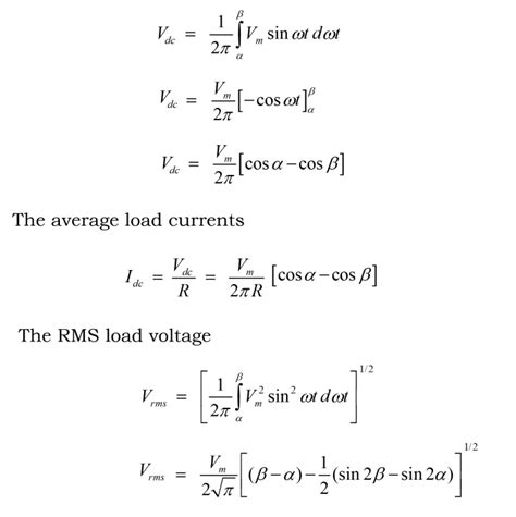 Power Electronics Phase Controlled Half Wave Rectifier Rl Load