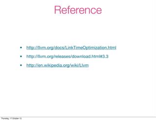An Overview Of LLVM Link Time Optimization PDF