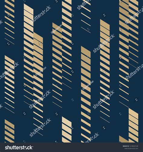 Vector Abstract Geometric Seamless Pattern Golden Stock Vector Royalty