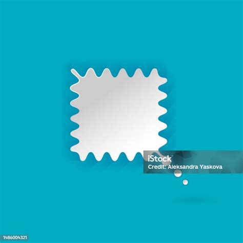 3d 흰색 말풍선입니다 정사각형 추상적인 물결 모양 그림 말풍선 아이콘입니다 3d 렌더링 네트워크 통신 개념입니다 격리된 벡터