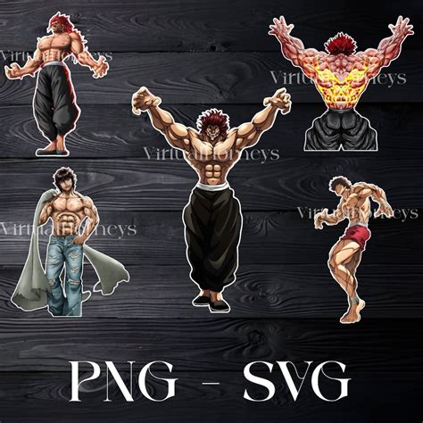 Baki Anime Yujiro Hanma Jack Hanma Baki Hanma Svg And Png Etsy