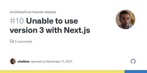 Unable To Use Version 3 With Next Js Issue 10 Sindresorhus Macos