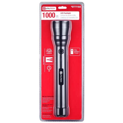 Utilitech 1 000 Lumen Led Handheld Battery Flashlight Battery Included At