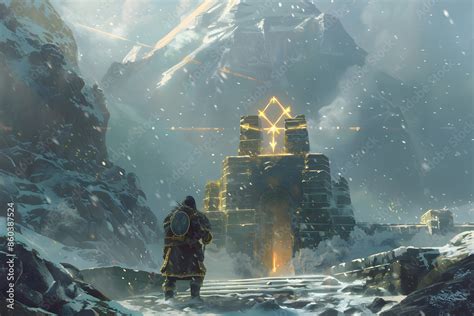 A High Resolution Illustration Of A Dwarf Cleric Praying To Their Deity
