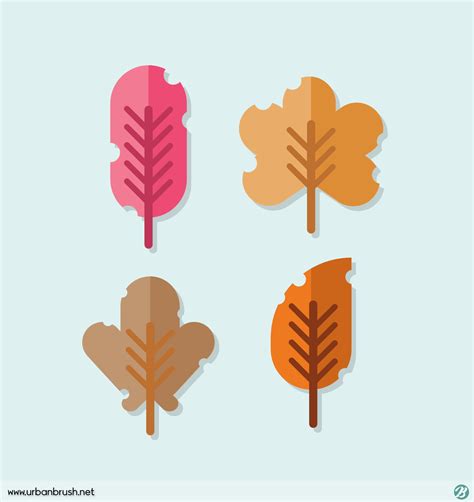 낙엽 일러스트 Ai 무료다운로드 Free Fallen Leaves Vector 어반브러시