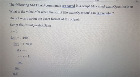 Solved ܬ The Following Matlab Commands Are Saved In A Script