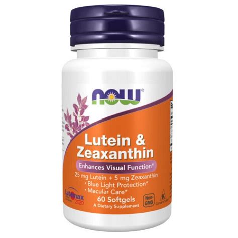 Lutein & Zeaxanthin NOW 60 Softgels купить по доступной цене в интернет ...