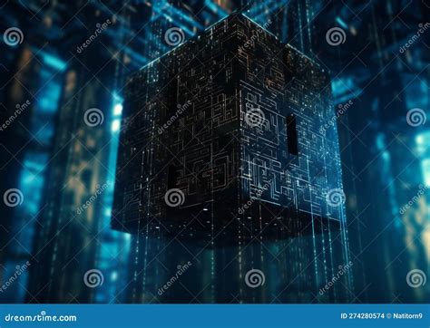 Cubo Futuristic Digital Codes In A Mysterious Cyber World AI Generated