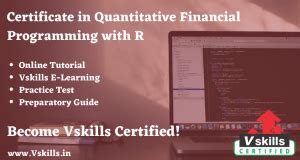 Certificate In Quantitative Financial Programming With R Tutorial