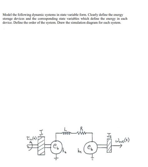 Model The Following Dynamic Systems In State Variable Chegg
