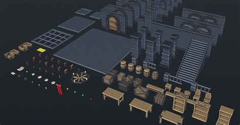 Dungeon Prison Pack Low Poly Style 3d 던젼 Unity Asset Store