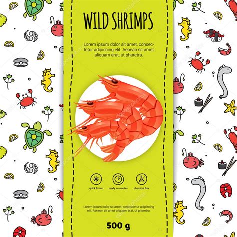 Seafood Packaging Design Seafood Packaging Design — Stock Vector