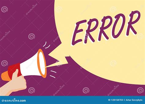 Conceptual Hand Writing Showing Error Business Photo Showcasing