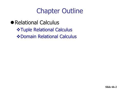 Ppt The Relational Calculus Powerpoint Presentation Free Download Id 5026914