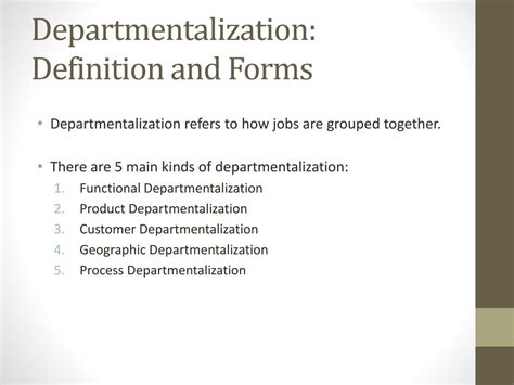 Departmentalization Types Advantages Disadvantages Video 42 Off