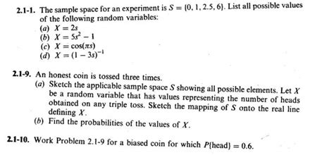 Solved 211 The Sample Space For An Experiment Is S 0