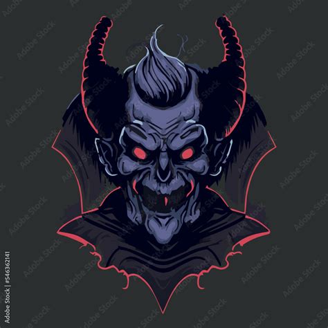 Demon Vector Art Japan Culture Angry Face Evil Asian Graphic Horror