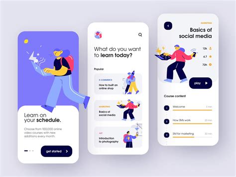Online Learning App Mobile App Design Inspiration App Interface Design App Design Inspiration