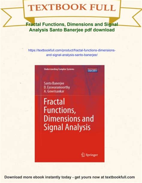 Fractal Functions Dimensions And Signal Analysis Santo Banerjee Pdf