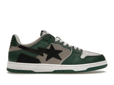 A Bathing Ape Bape Sk8 Sta Green Grey Mens 1i80 191 0101i80 291 010