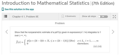 Introduction To Mathematical Statistics 7th