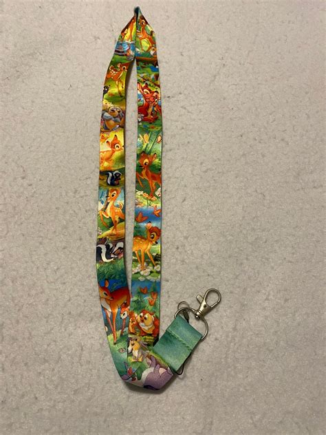 Bambi Disney Lanyards Id Holder Badge Holder Keychain Etsy