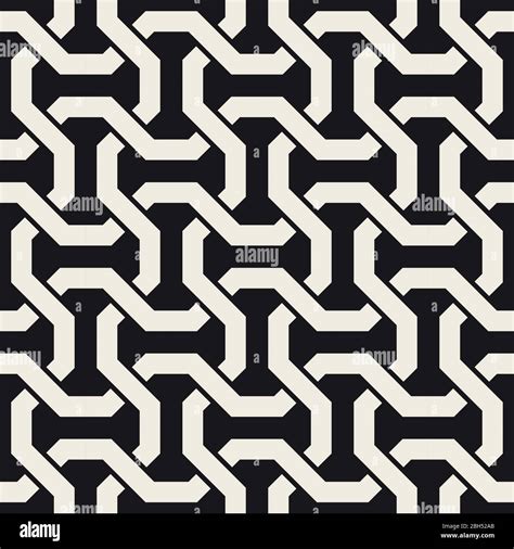 Vector Seamless Interlacing Lines Pattern Simple Abstract Chain
