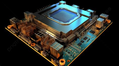 This Is A Cpu Background The Base With The Electronics Surrounding It