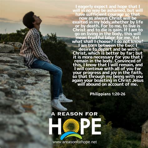 Philippians 120 26 — A Reason For Hope With Don Patterson