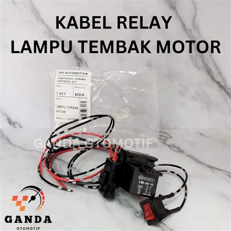 Jual Kabel Relay Set Lampu Tembak Motor Dengan Relay Bosch V Original Kab Tangerang Ganda