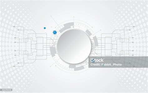 様々 な技術要素とサークル グレー白の抽象的な技術背景 つながりのベクターアート素材や画像を多数ご用意 つながり イノベーション