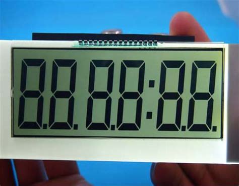 custom tn htn 7 seven segment monochrome gray glass lcd display panel