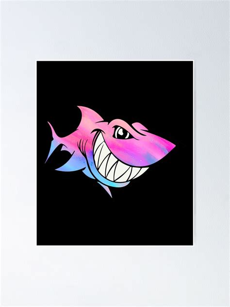 Shark Bubble Rainbow None Effect B Poster For Sale By Vaccine1900 Redbubble