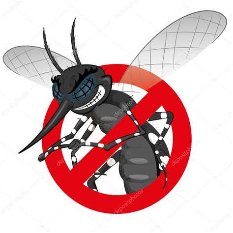 Signaling Mosquitoes With Mosquito Black Warning Prohibited Sign