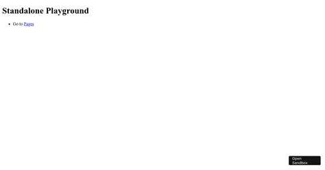 Standalone Playground Codesandbox